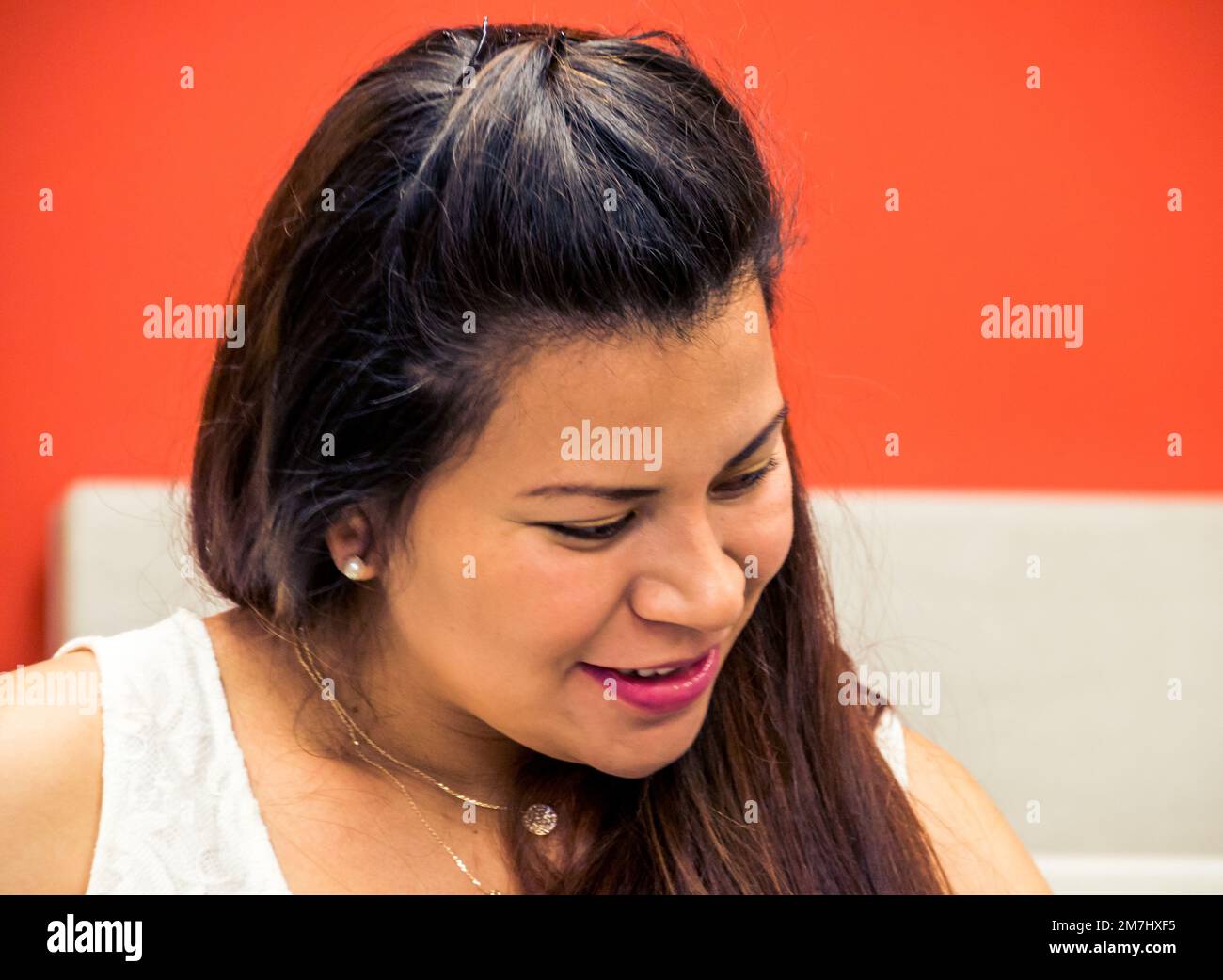 Smiling close up spanish hi-res stock photography and images - Alamy