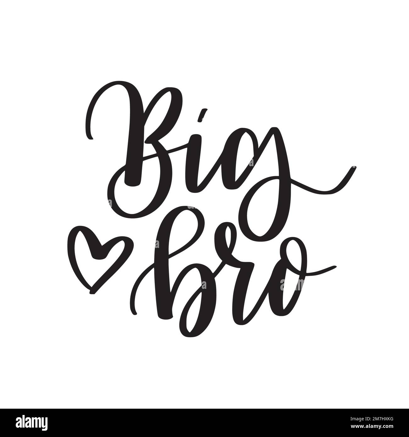 Big bro cute calligraphy design. Family text Stock Vector Image & Art ...