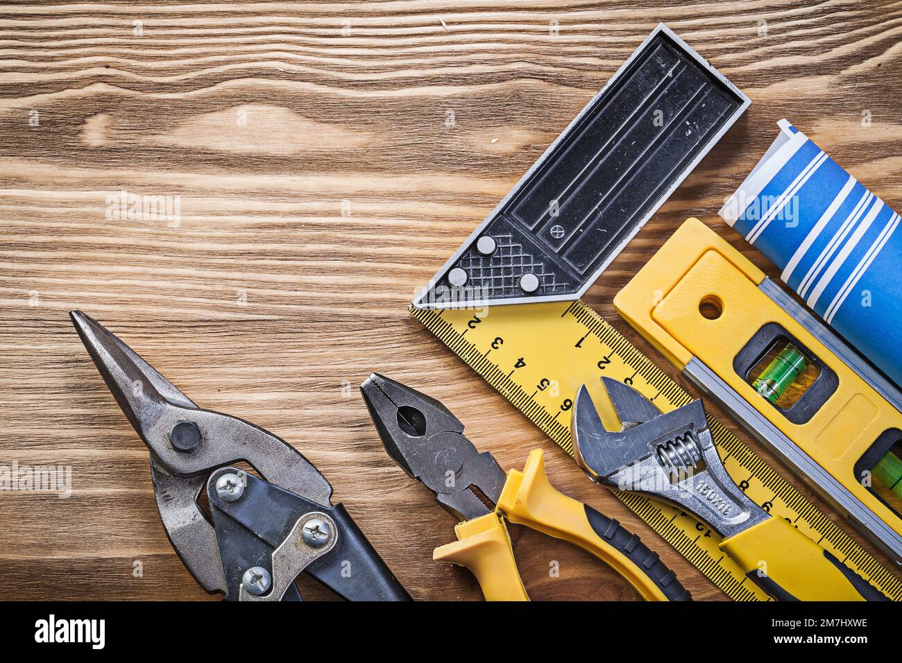 Construction drawing level try square pliers steel cutter adjustable ...