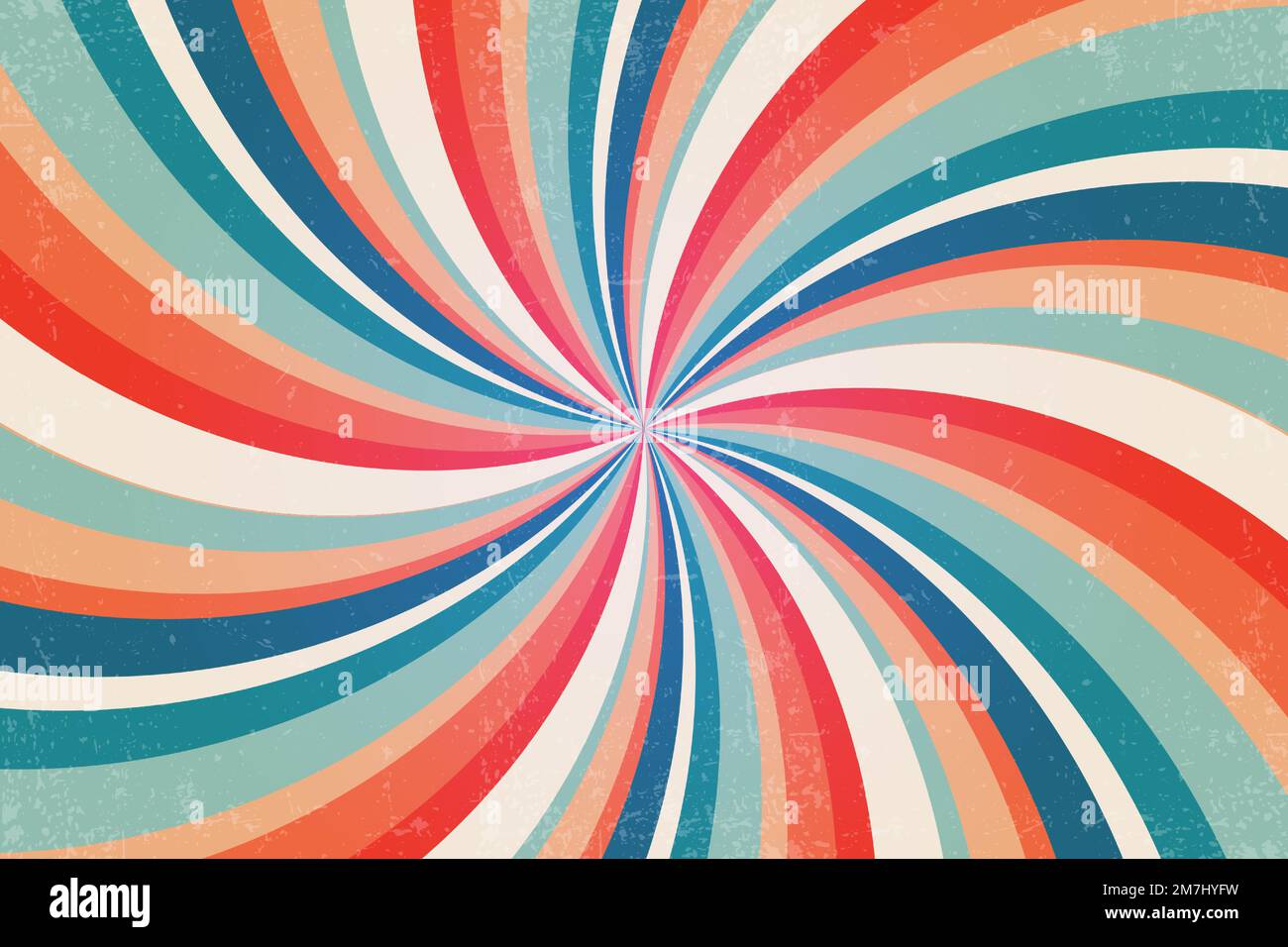 Retro sun burst vintage background. Swirl wallpaper with grunge. Spiral rays circus illustration ...