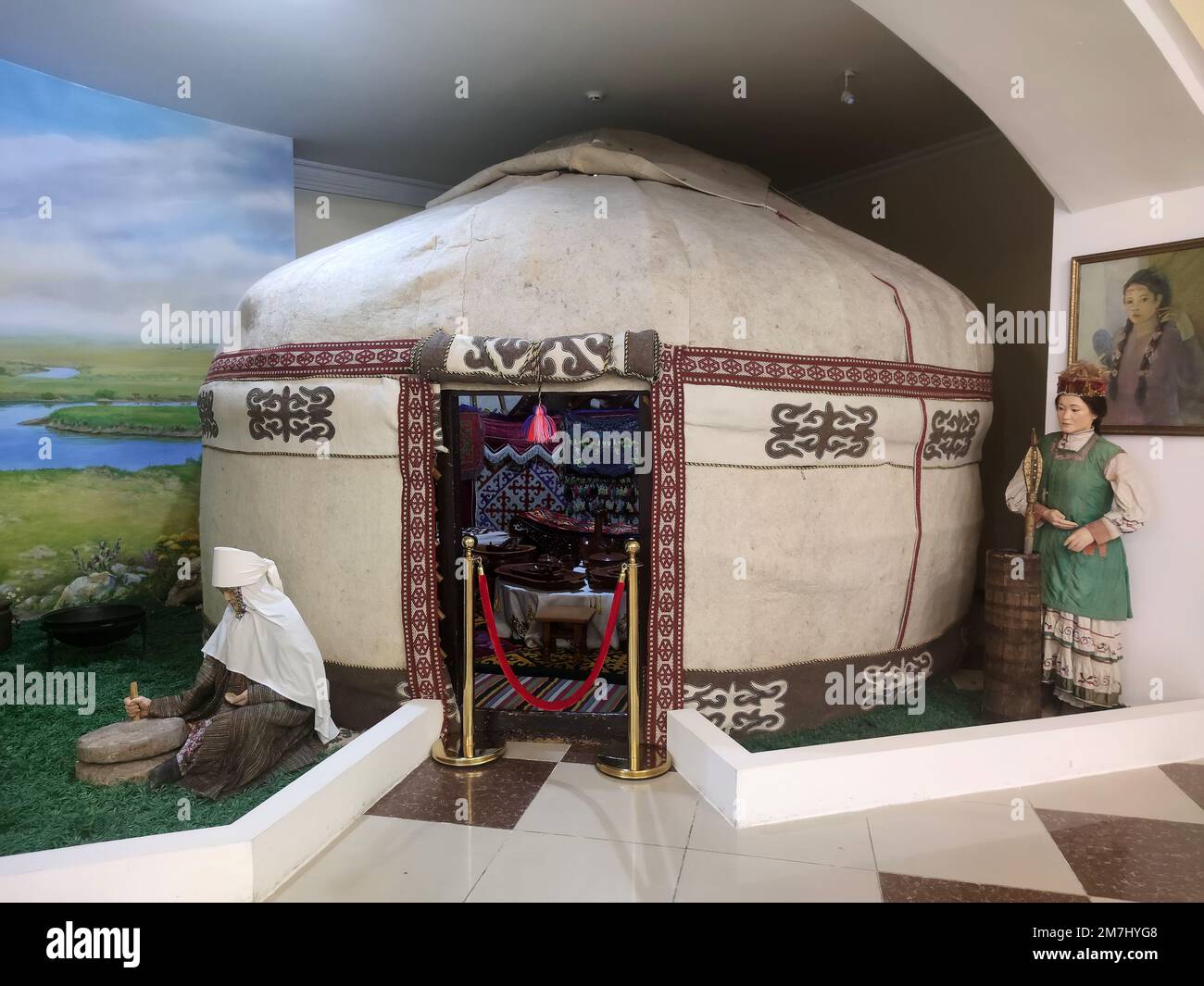 Kazakh yurt in the museum of Pavlodar. Pavlodar. Kazakhstan. November ...