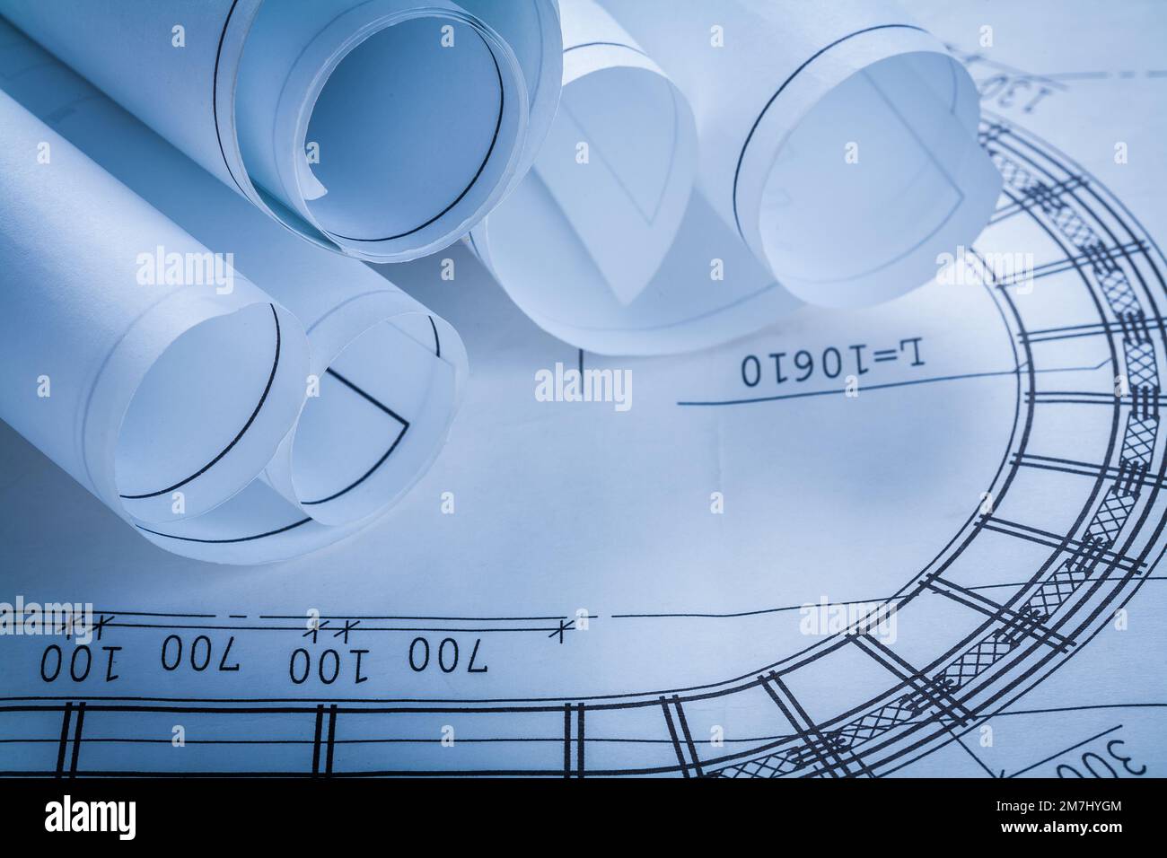 Group of construction drawings building and architecture concept Stock ...