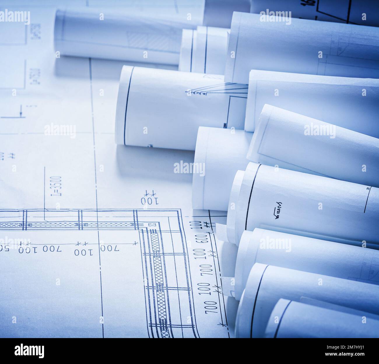 Construction plans group building hi-res stock photography and images ...