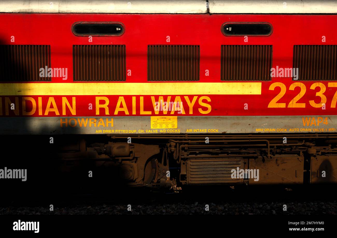 One of the express train locomotives operated by Indian Railways ...