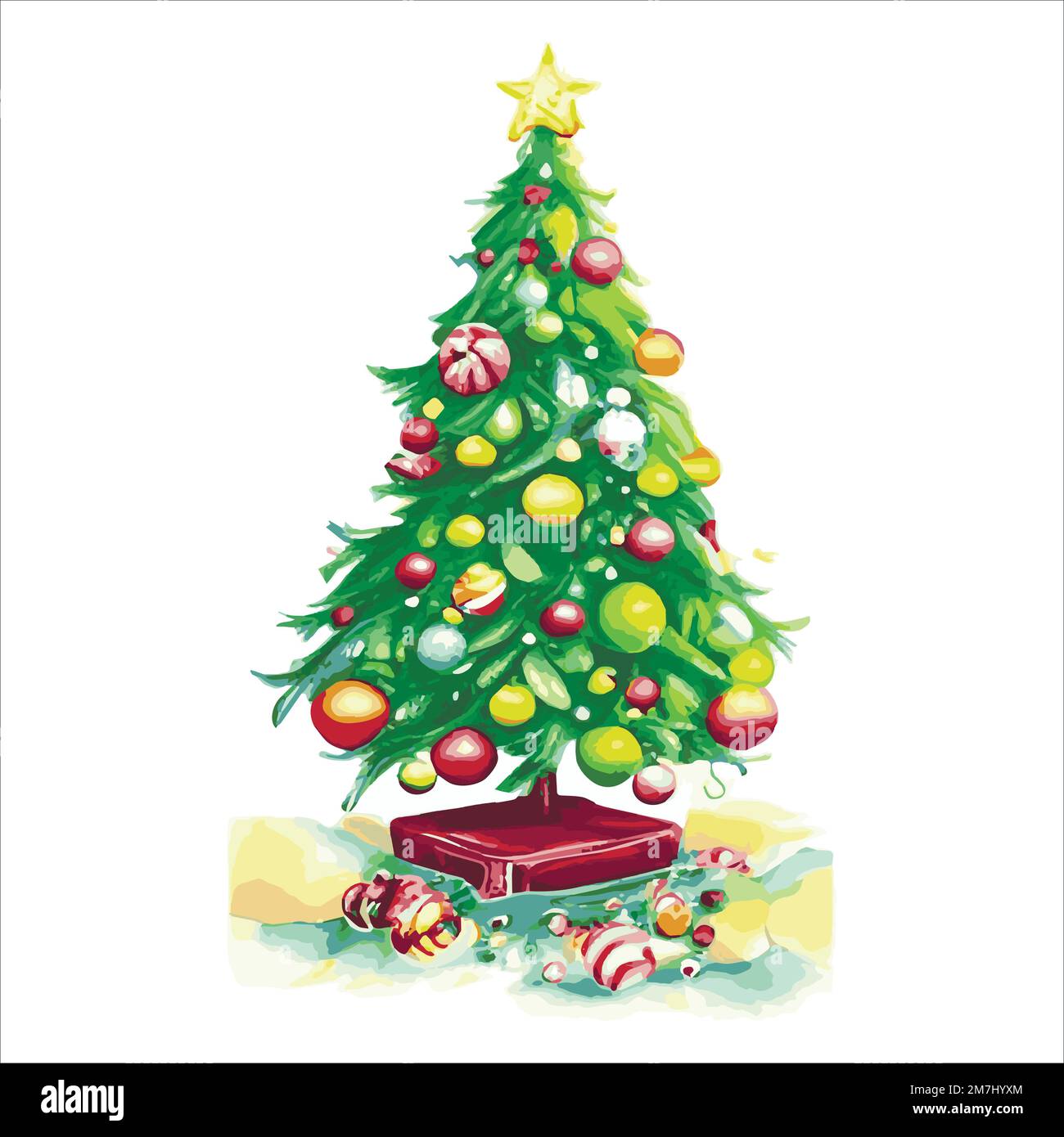 White christmas decorations Stock Vector Images - Alamy