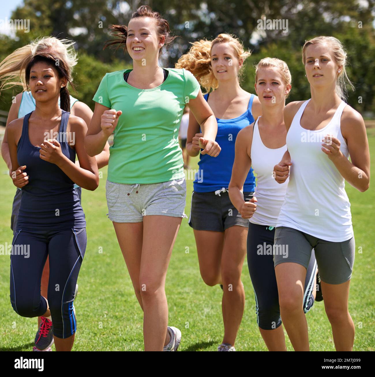 Attractive caucasian young teen running hi-res stock photography and ...