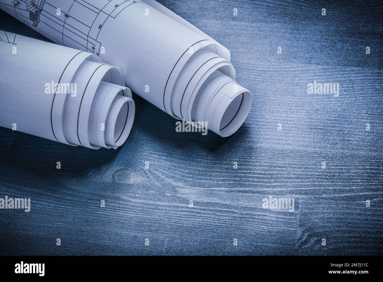 Two rolled blueprints on hi-res stock photography and images - Alamy