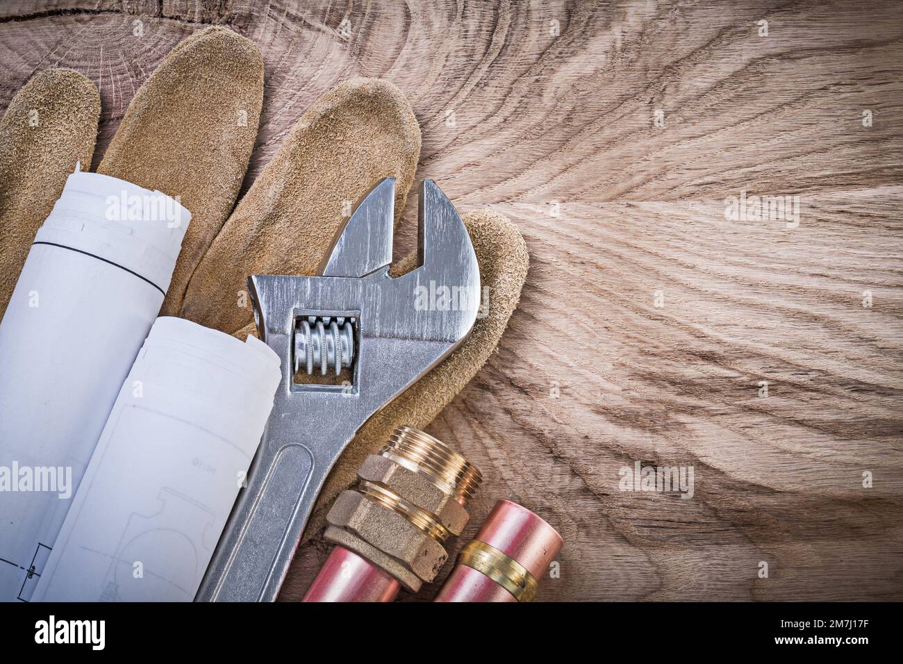 Safety gloves copper water pipe blueprints hose nipples adjustable ...