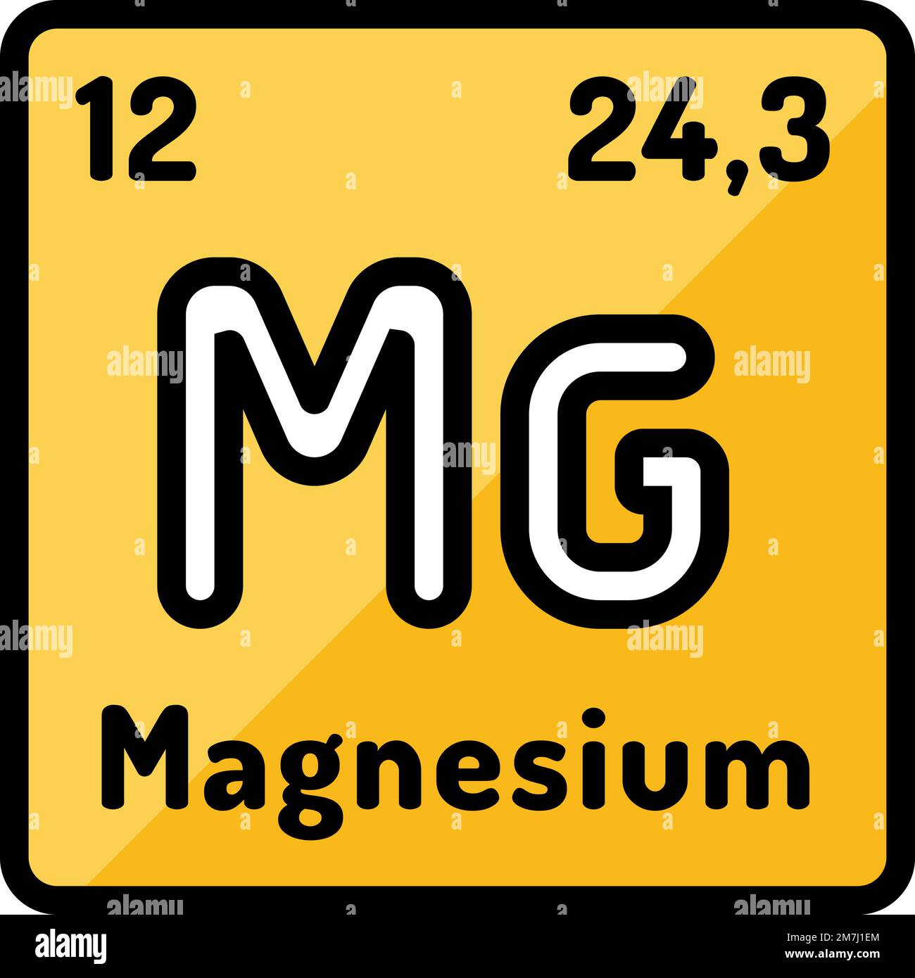 magnesium chemical element color icon vector illustration Stock Vector ...