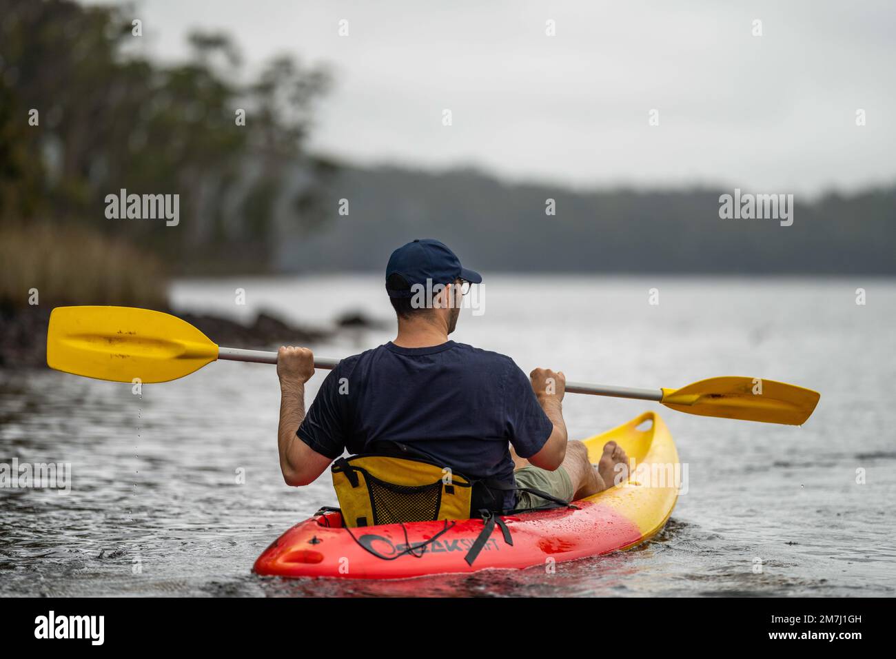 canoeing and kayaking on a river in Australia in summer Stock Photo - Alamy