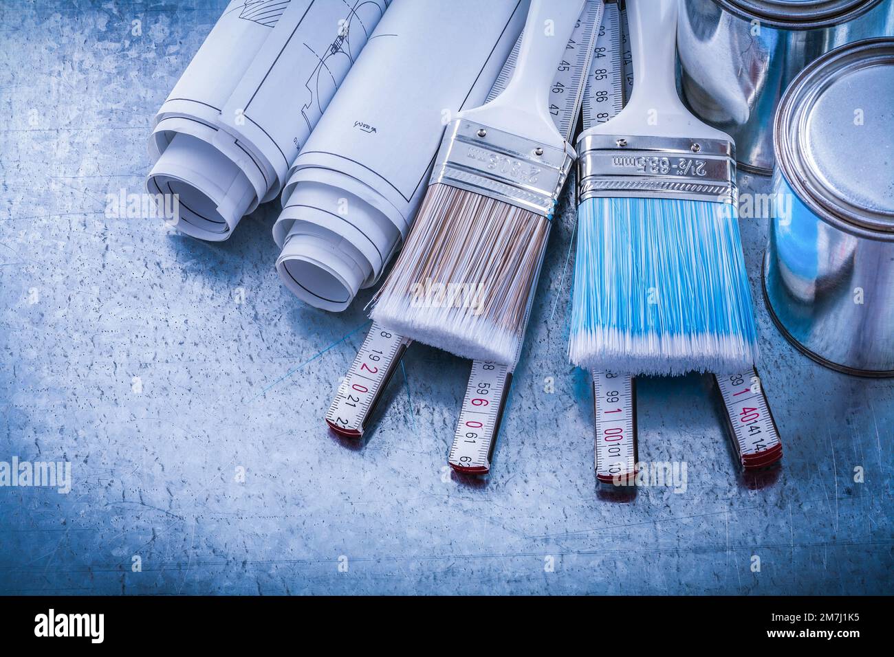 Top view paint hi-res stock photography and images - Alamy