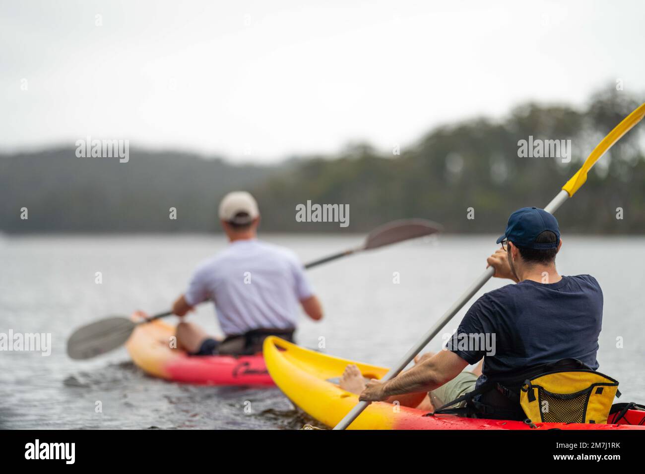 Kayaking on the river at sunset in summer in Australia Stock Photo - Alamy