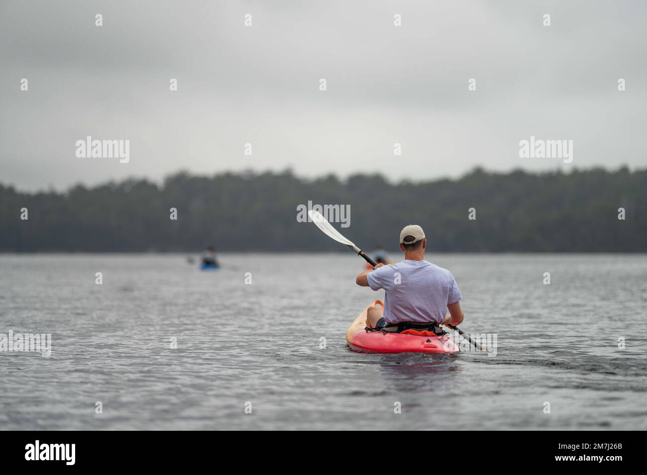 Kayaking on the river at sunset in summer in Australia Stock Photo - Alamy