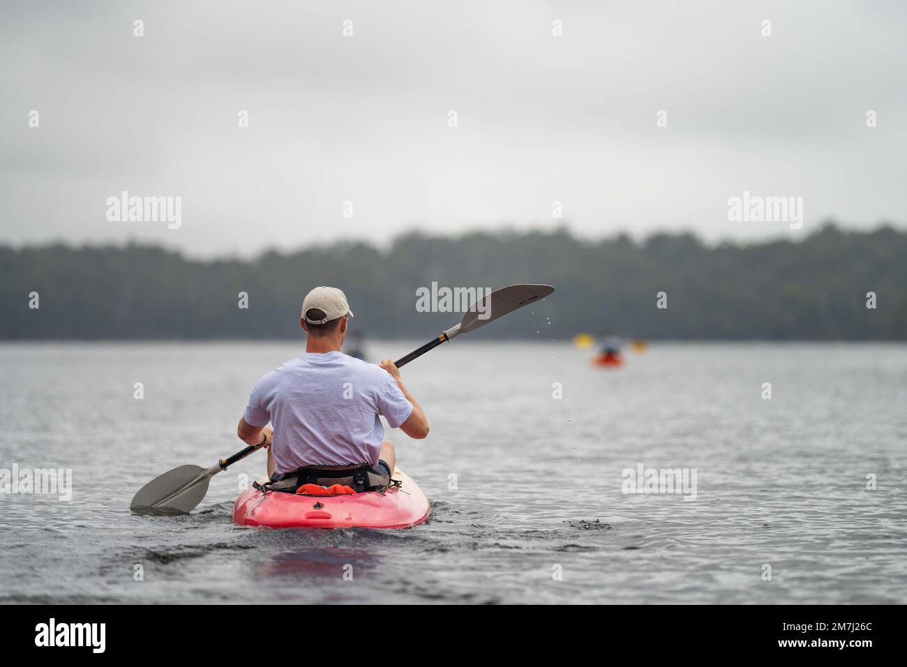 Kayaking on the river at sunset in summer in Australia Stock Photo - Alamy