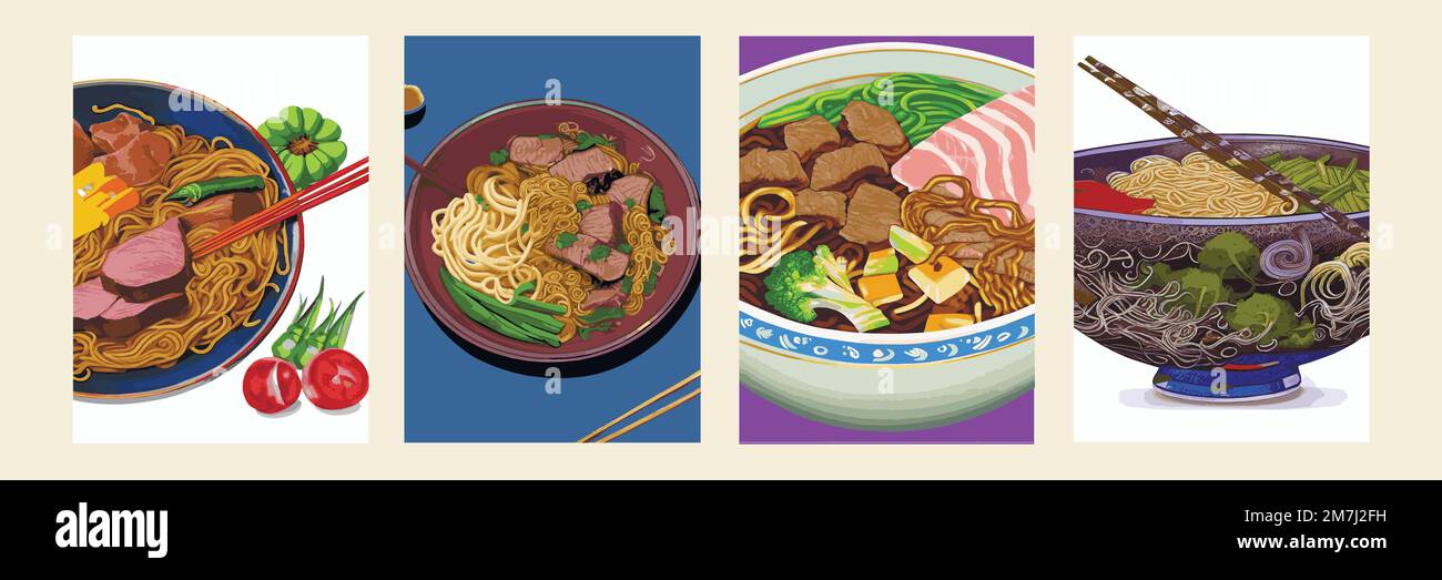 Drawing of various japanese food illustration Stock Vector Images - Alamy