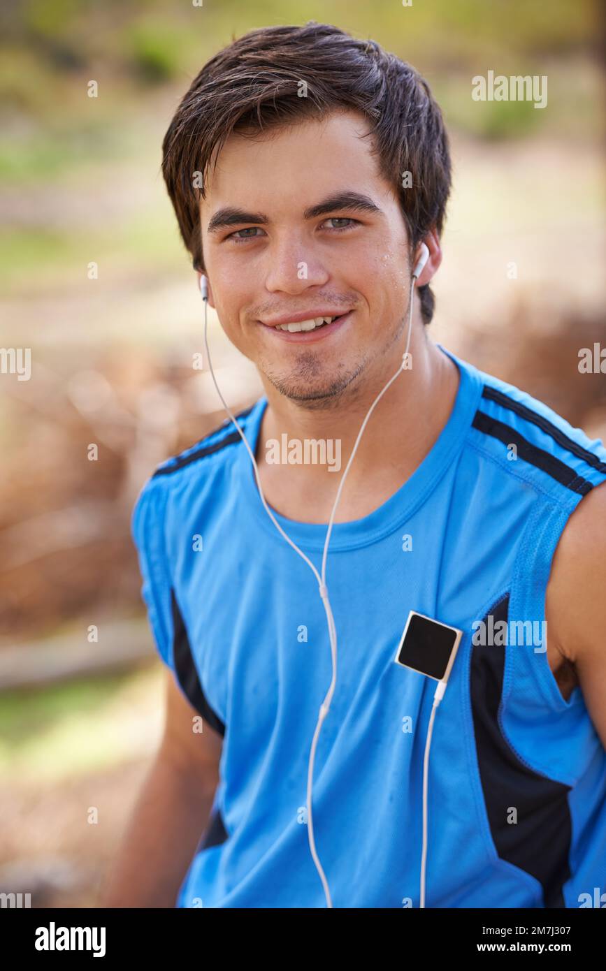 Man mp3 player hi-res stock photography and images - Alamy