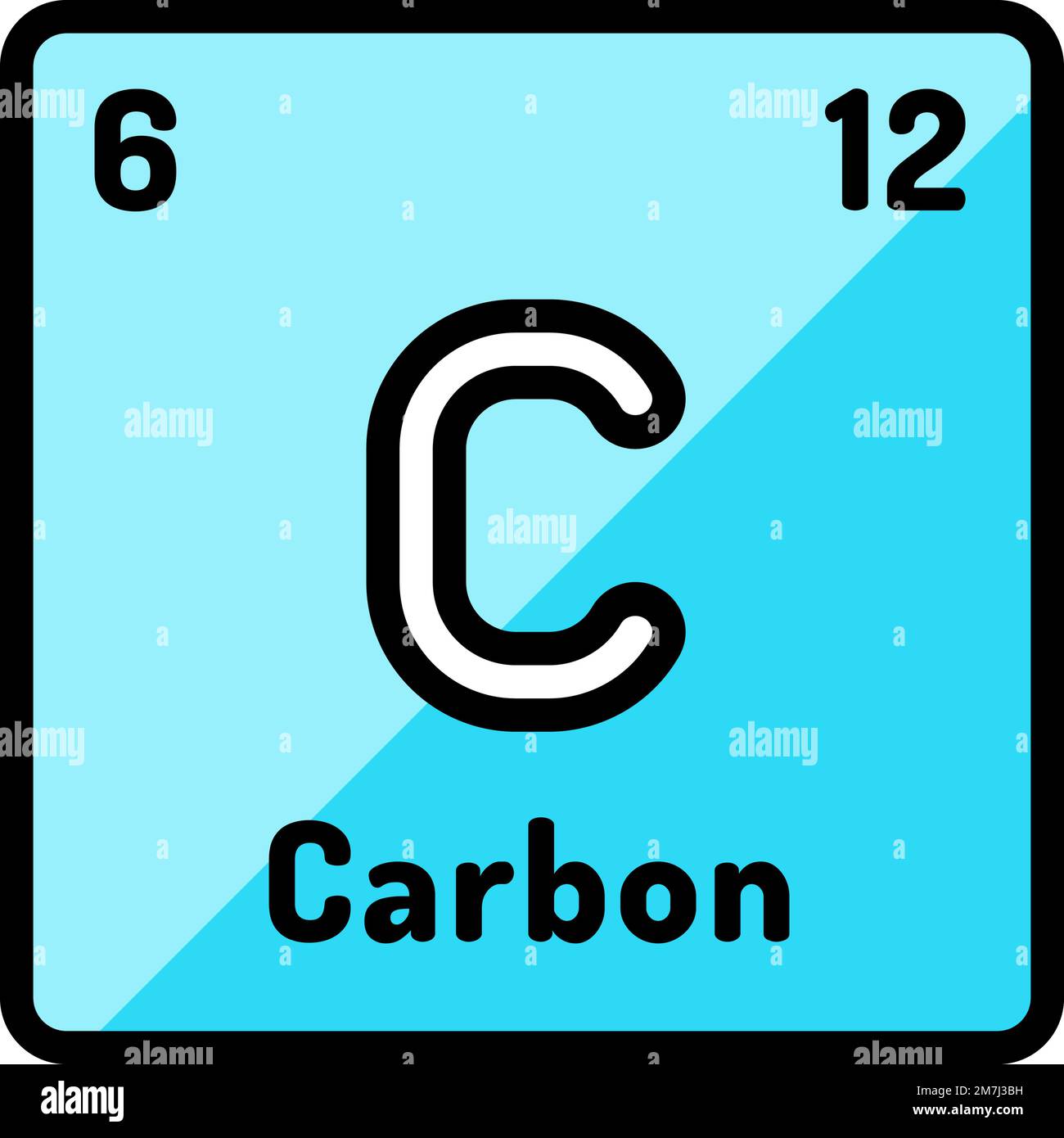carbon chemical element color icon vector illustration Stock Vector ...