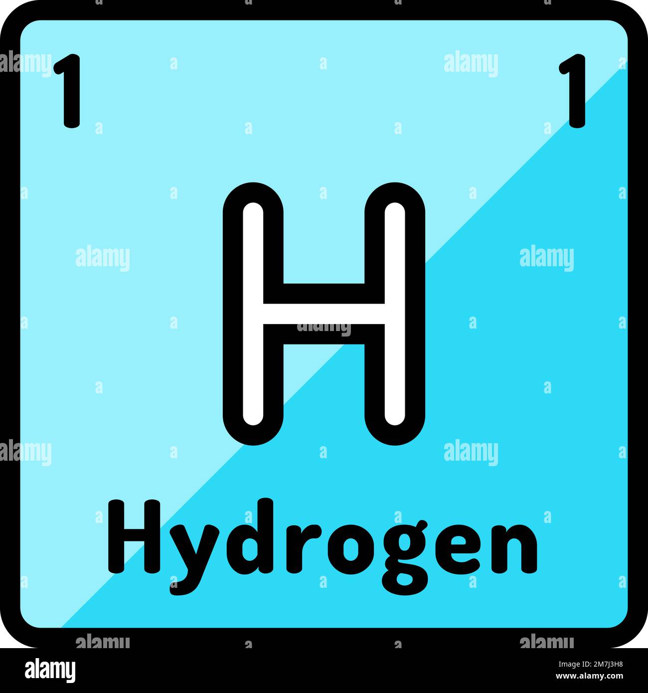 hydrogen chemical element color icon vector illustration Stock Vector ...