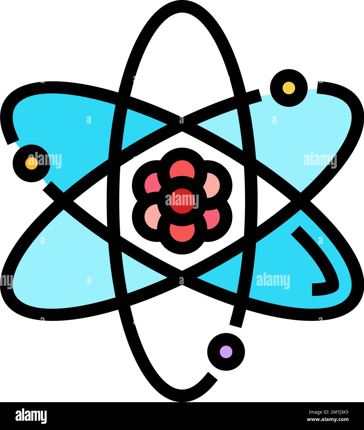 atom chemistry color icon vector illustration Stock Vector Image & Art ...