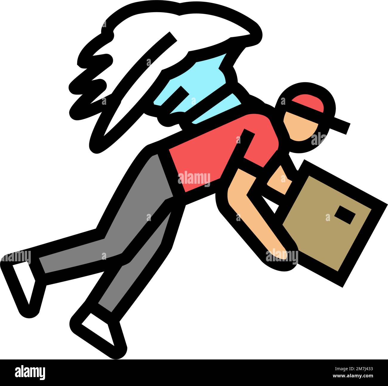 fly courier color icon vector illustration Stock Vector Image & Art - Alamy