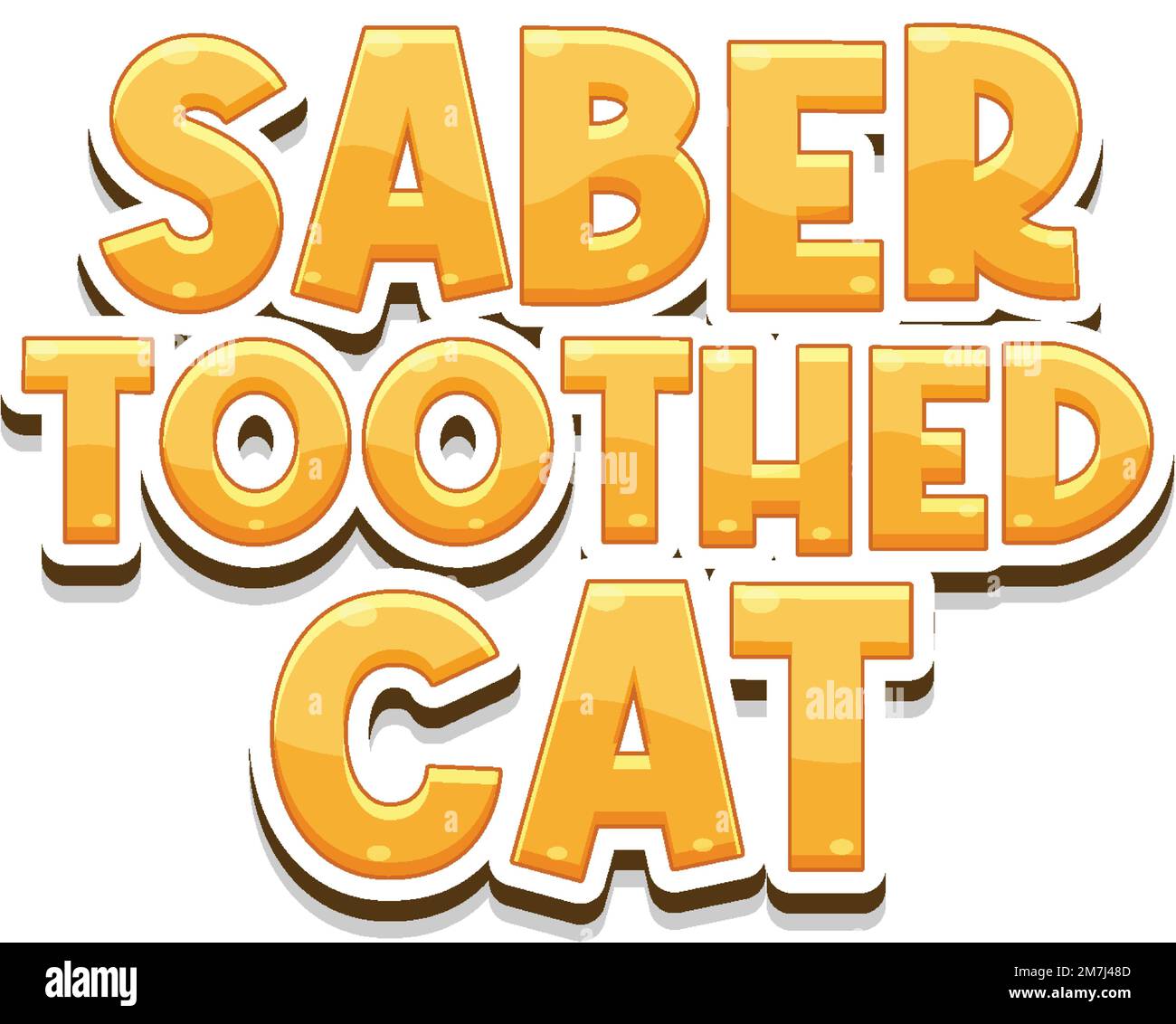 Saber toothed cat logo illustration Stock Vector Image & Art - Alamy