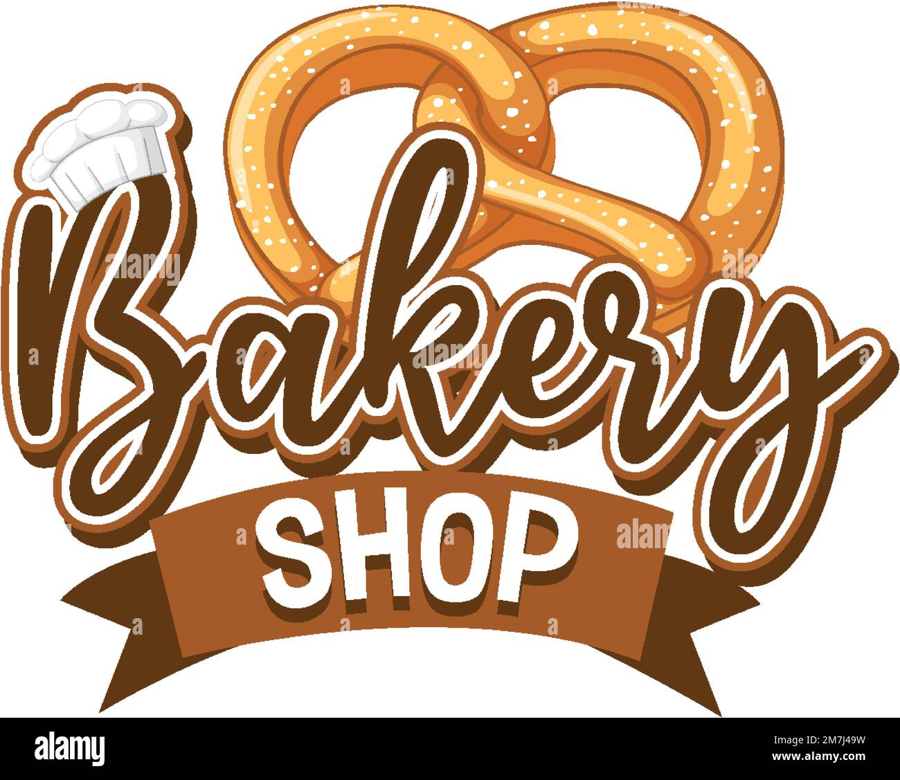 Bakery shop text for banner or poster design illustration Stock Vector ...
