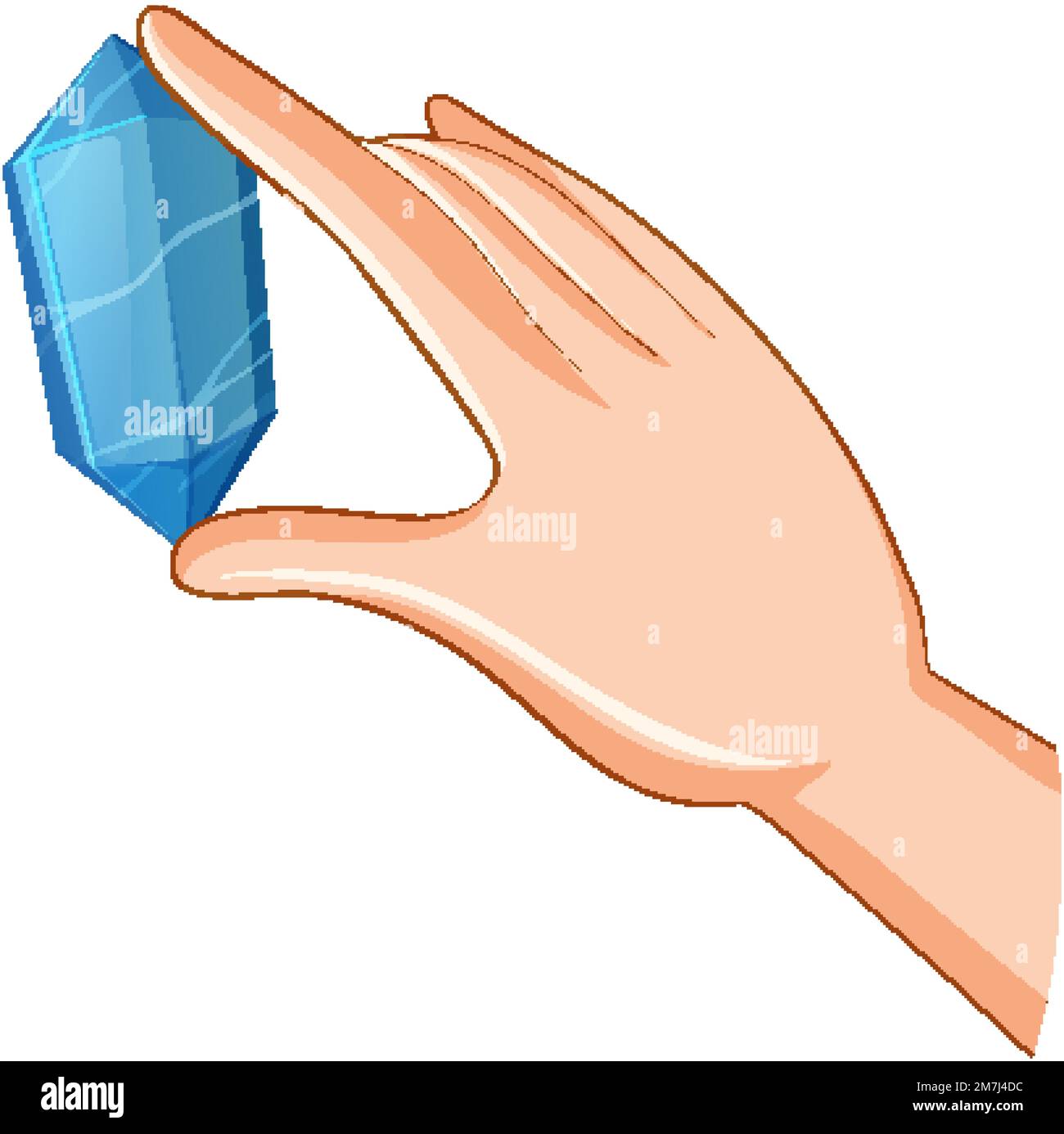 Hand holding blue topaz stone illustration Stock Vector Image & Art - Alamy