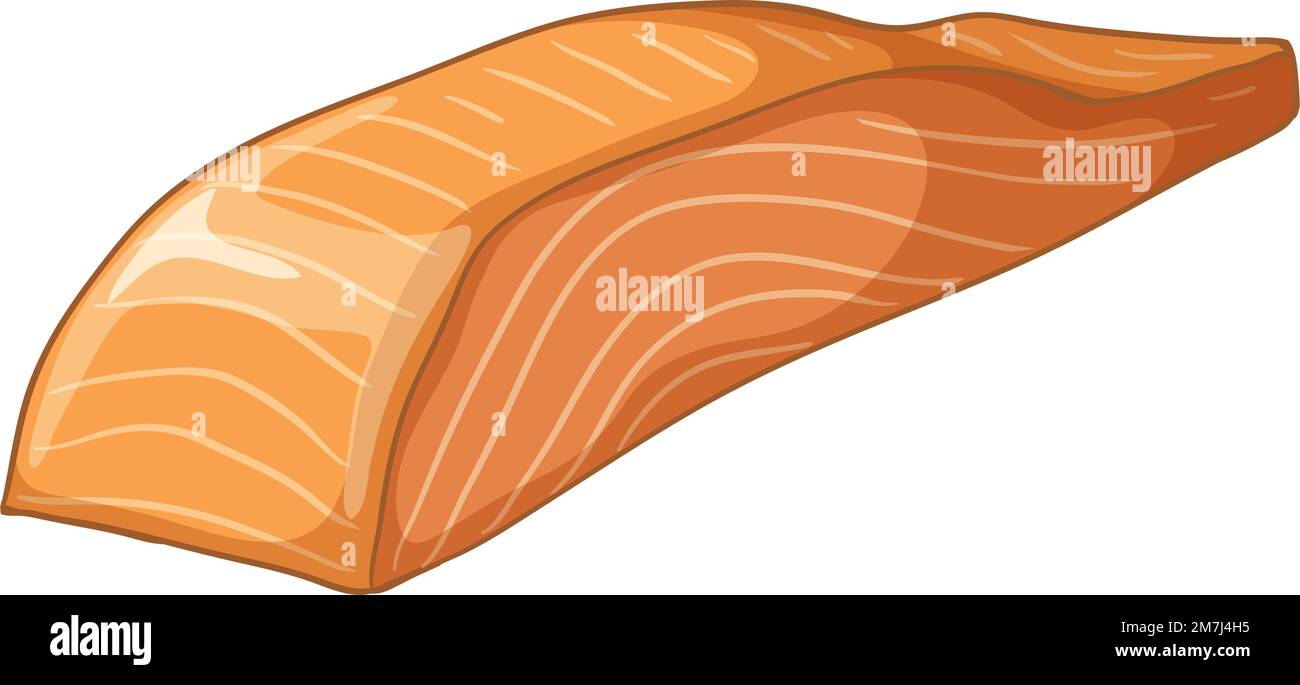 Simple salmon fish isolated cartoon illustration Stock Vector Image ...
