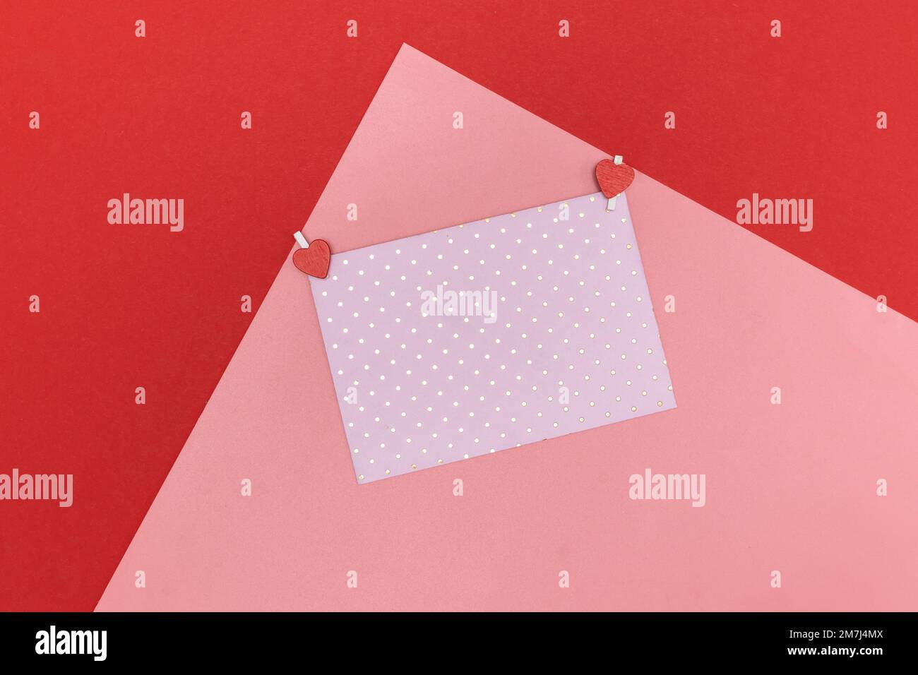 Valentines day pink envelopment on same color background. Monochromatic ...