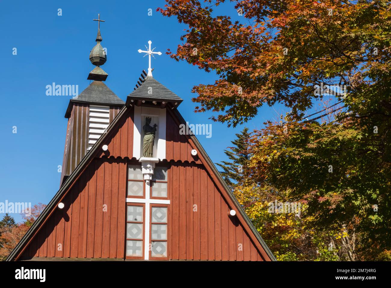 Japan, Honshu, Nagano Prefecture, Karuizawa, St.Paul's Catholic Church ...