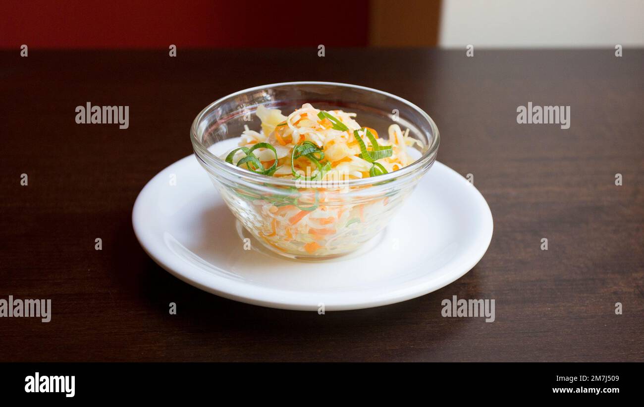 Onion salad. Traditional Russian food starters at any good table Stock ...