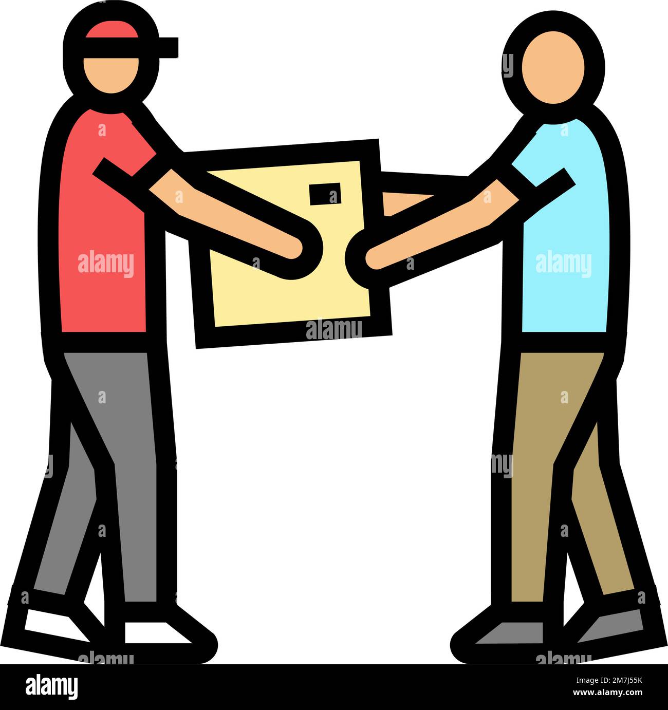 fast package courier delivery color icon vector illustration Stock ...