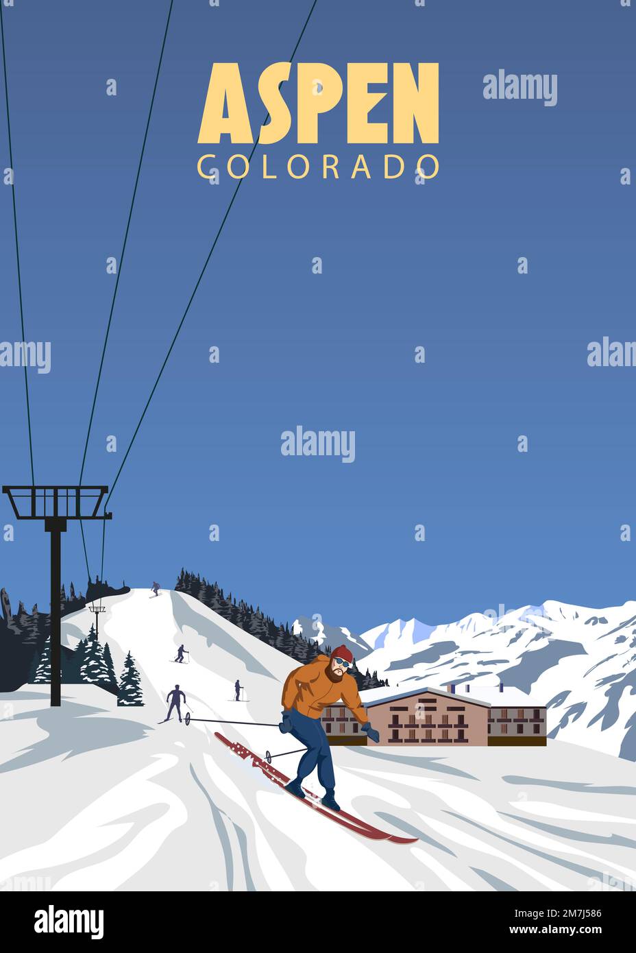 Aspen colorado christmas Stock Vector Images - Alamy