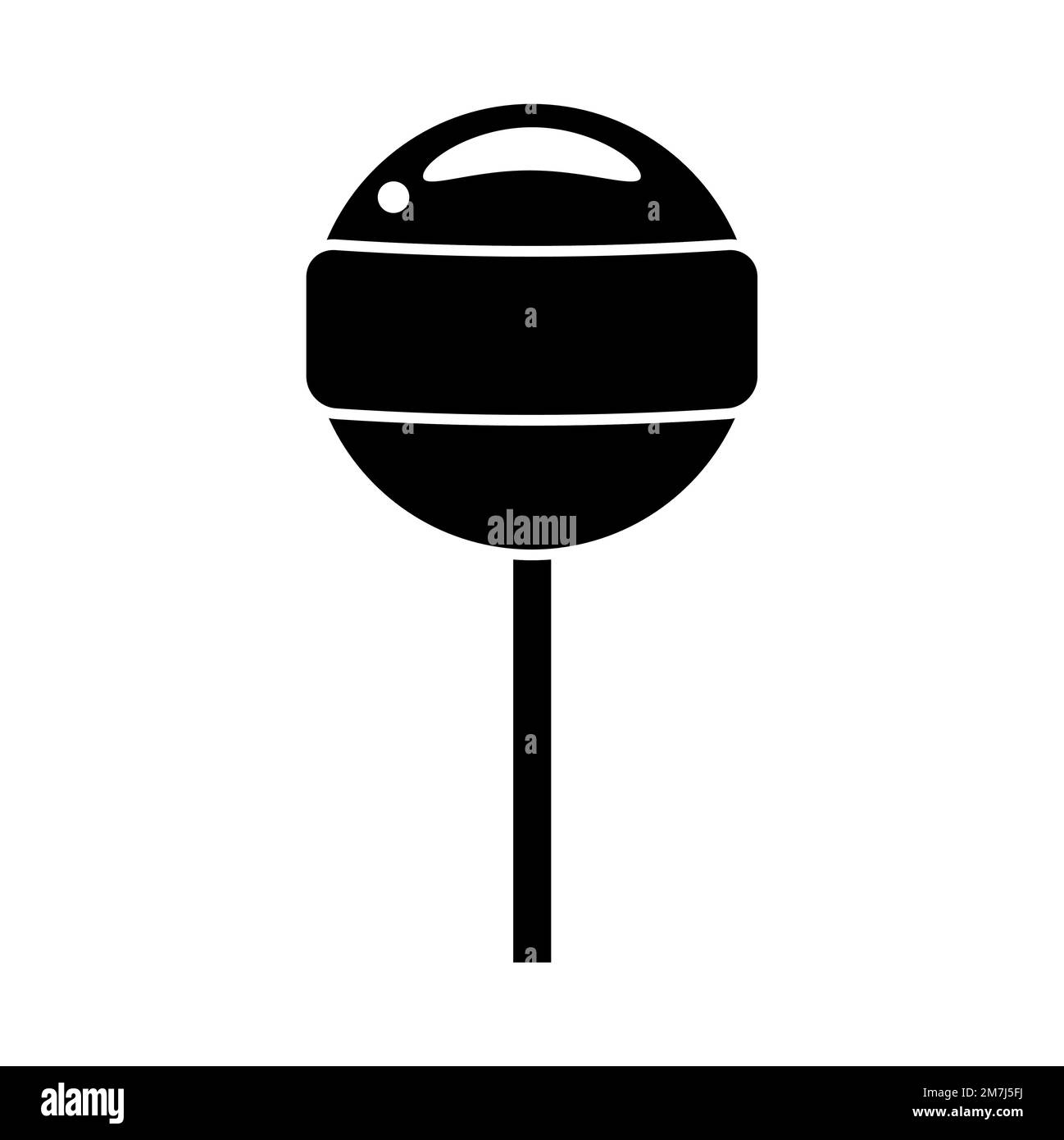Candy in a wrapper lollipop icon silhouette black flat style isolated ...