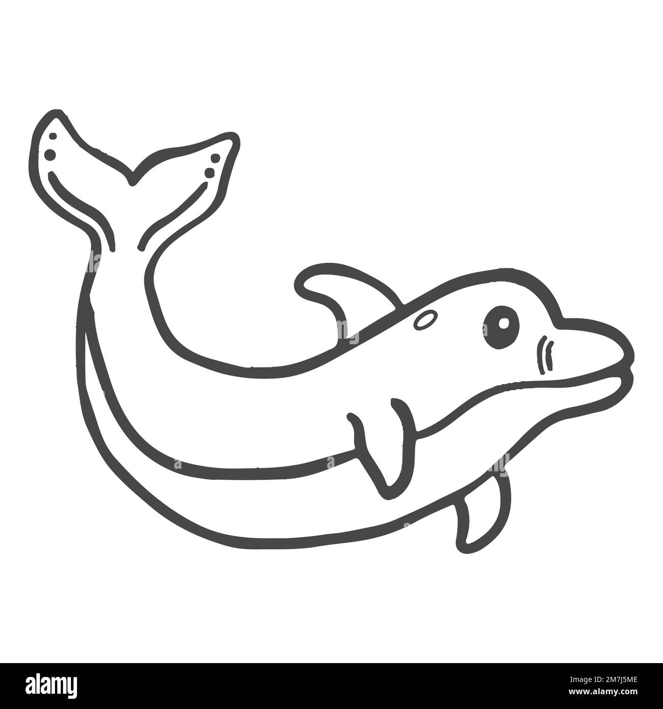 Cute Dolphin Drawing