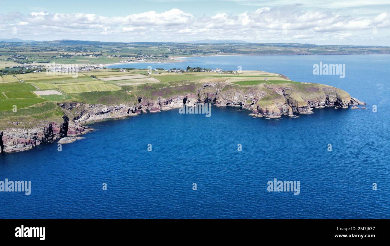 An aerial view of sea surrounded by cliffs in Ireland Stock Photo - Alamy