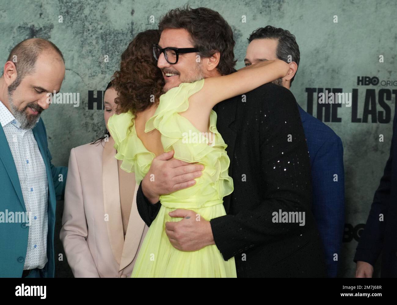 (L-R) Nico Parker and Pedro Pascal arrives at HBO's THE LAST OF US Premiere held at the Regency ...