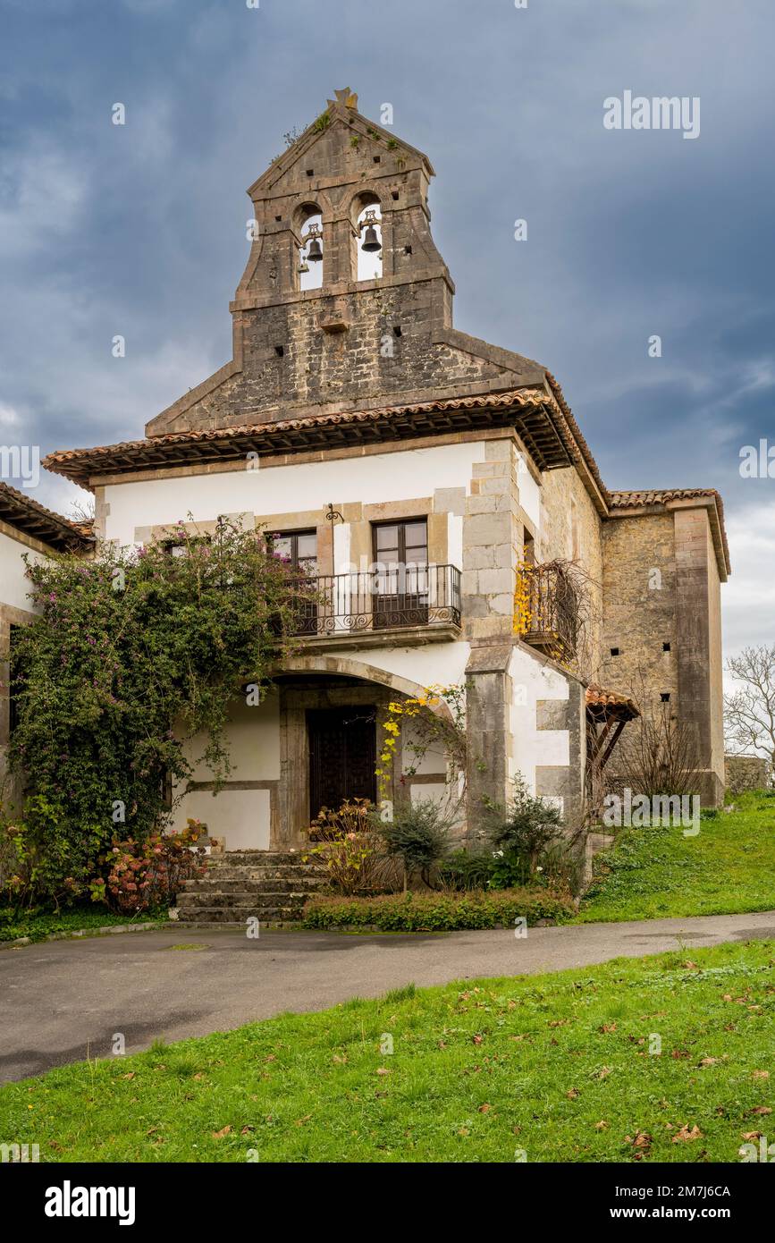Ermita de Santa Rita chapel, Villahormes, Asturias, Spain Stock Photo ...