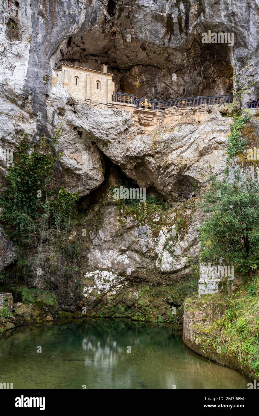 Santa Cueva de Covadonga sanctuary and holy cave, Covadonga, Asturias ...