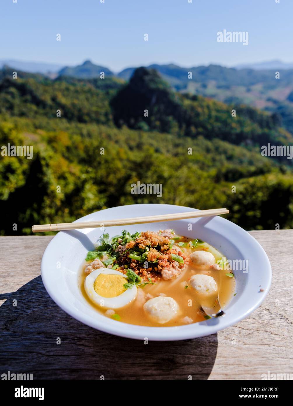 Noodle soup in the mountains of Northern Thailand Ban Jabo noodle ...