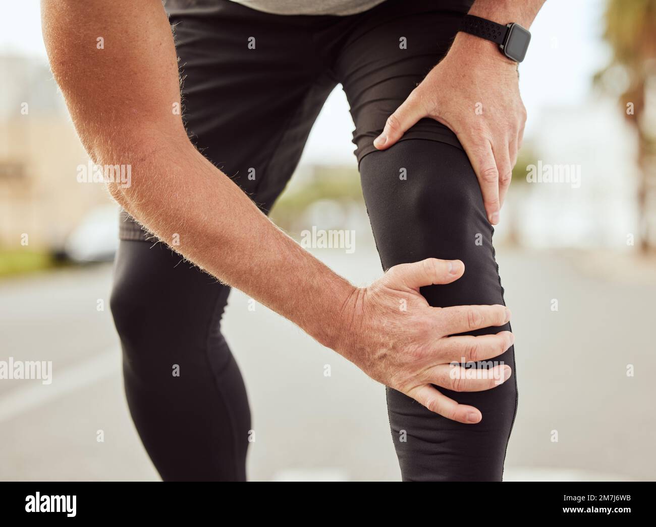 Runner legs, fitness injury and outdoor exercise for cardio training ...