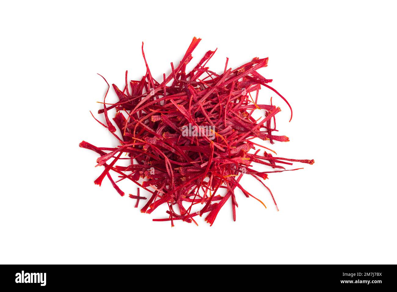 Dried saffron spice isolated on the white background Stock Photo - Alamy