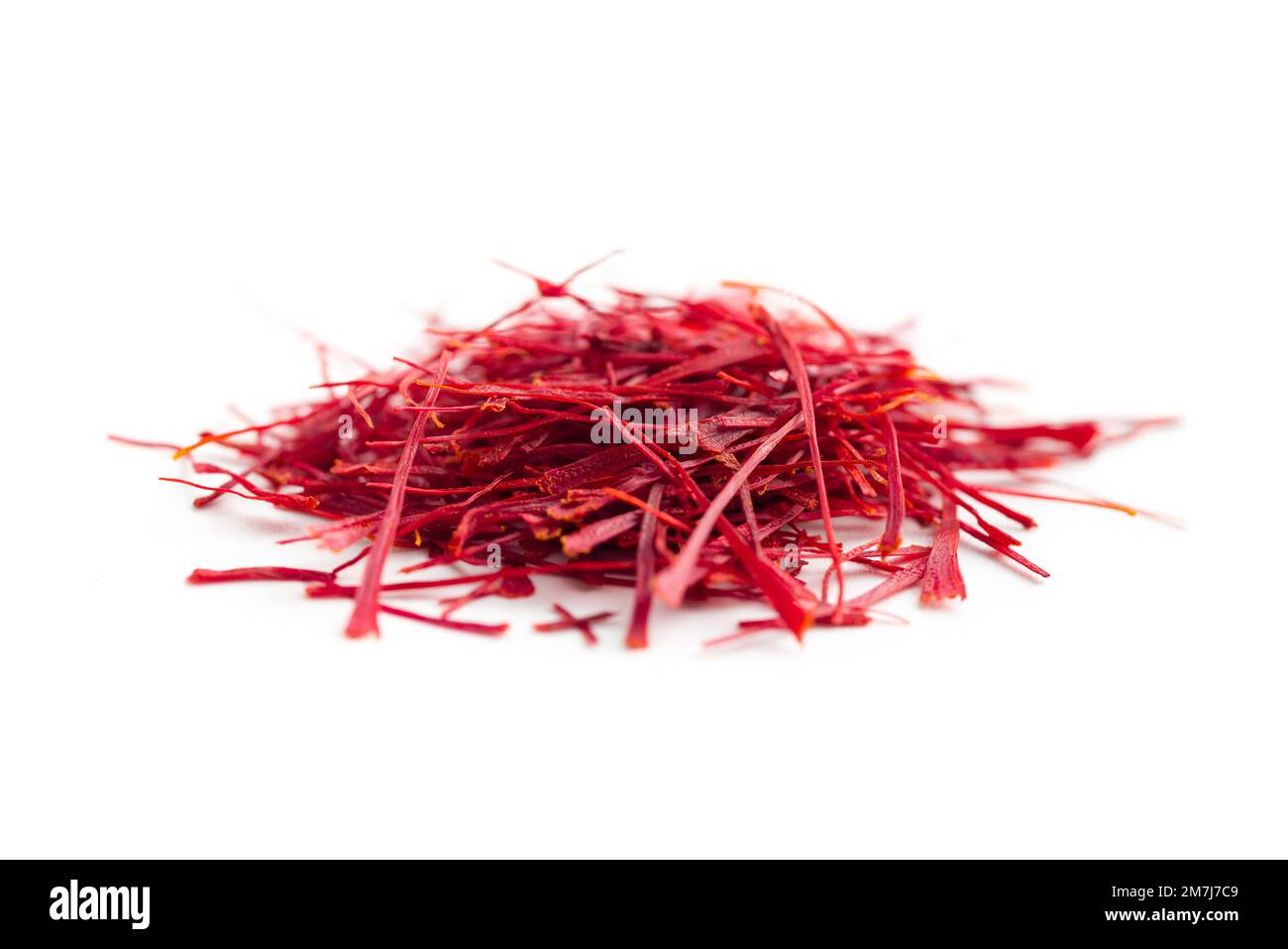 Dried saffron spice isolated on the white background Stock Photo - Alamy
