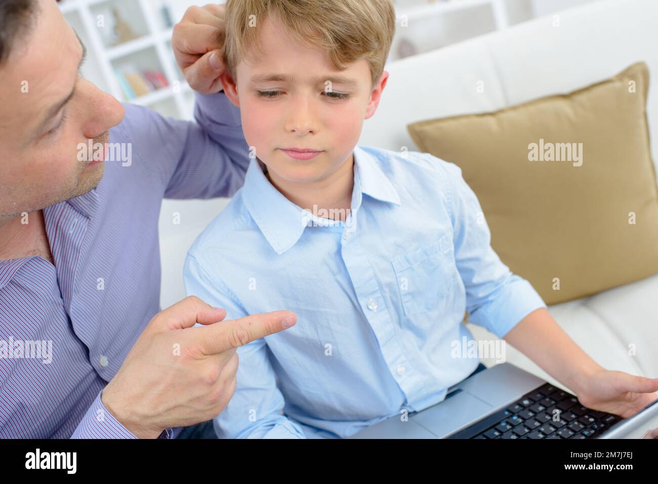 little boy in being told off Stock Photo - Alamy