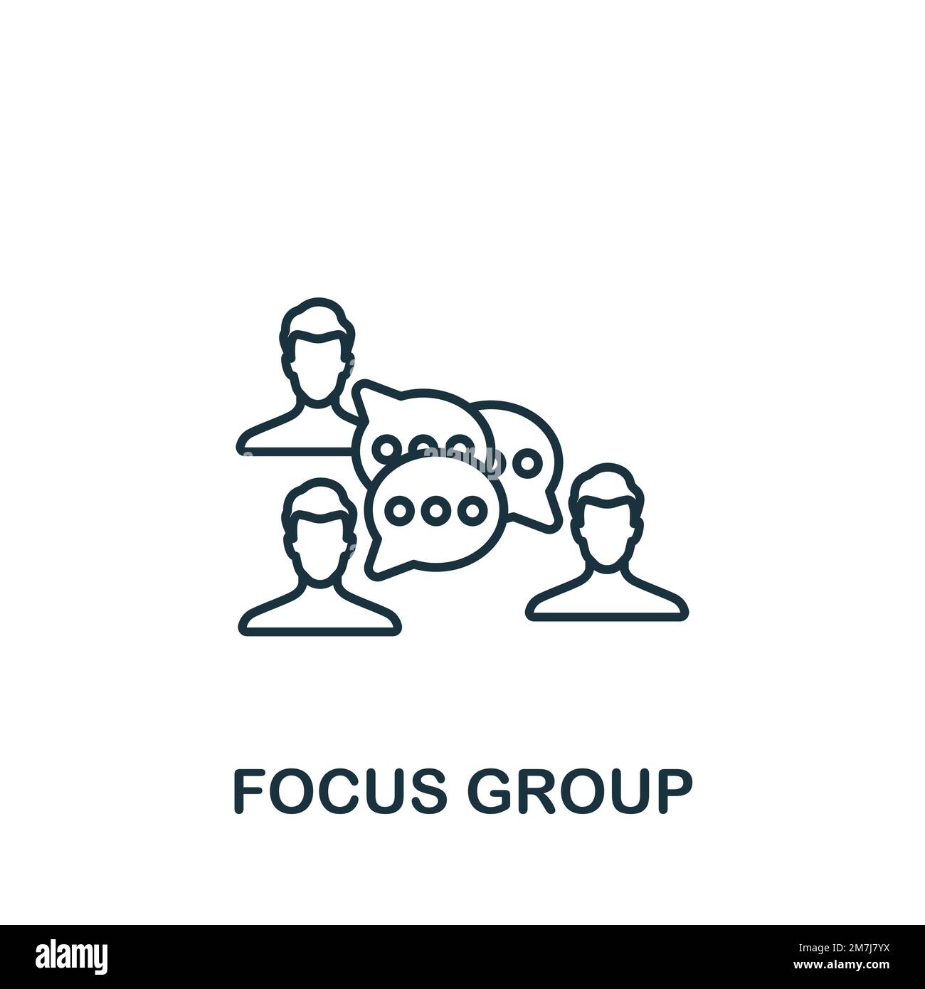Focus Group icon. Monochrome simple Project Management icon for ...