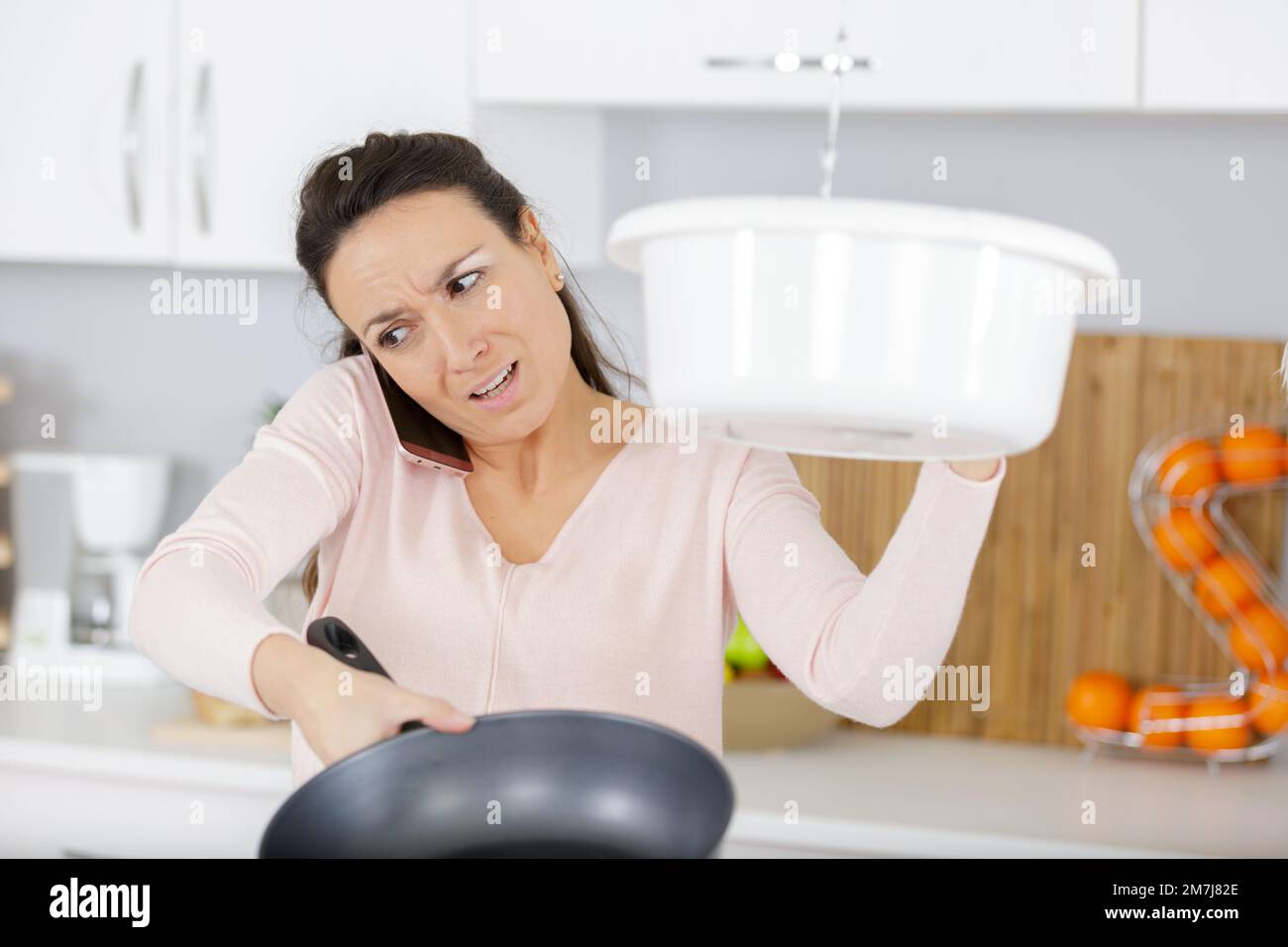 angry woman calling for help Stock Photo - Alamy