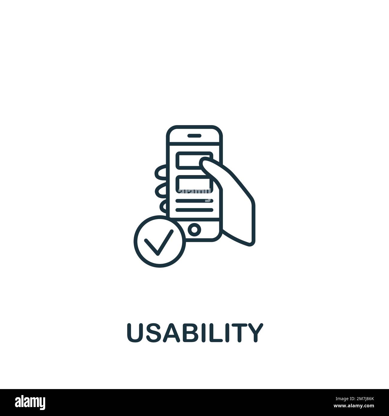 Usability Icon Monochrome Simple Project Management Icon For Templates Web Design And