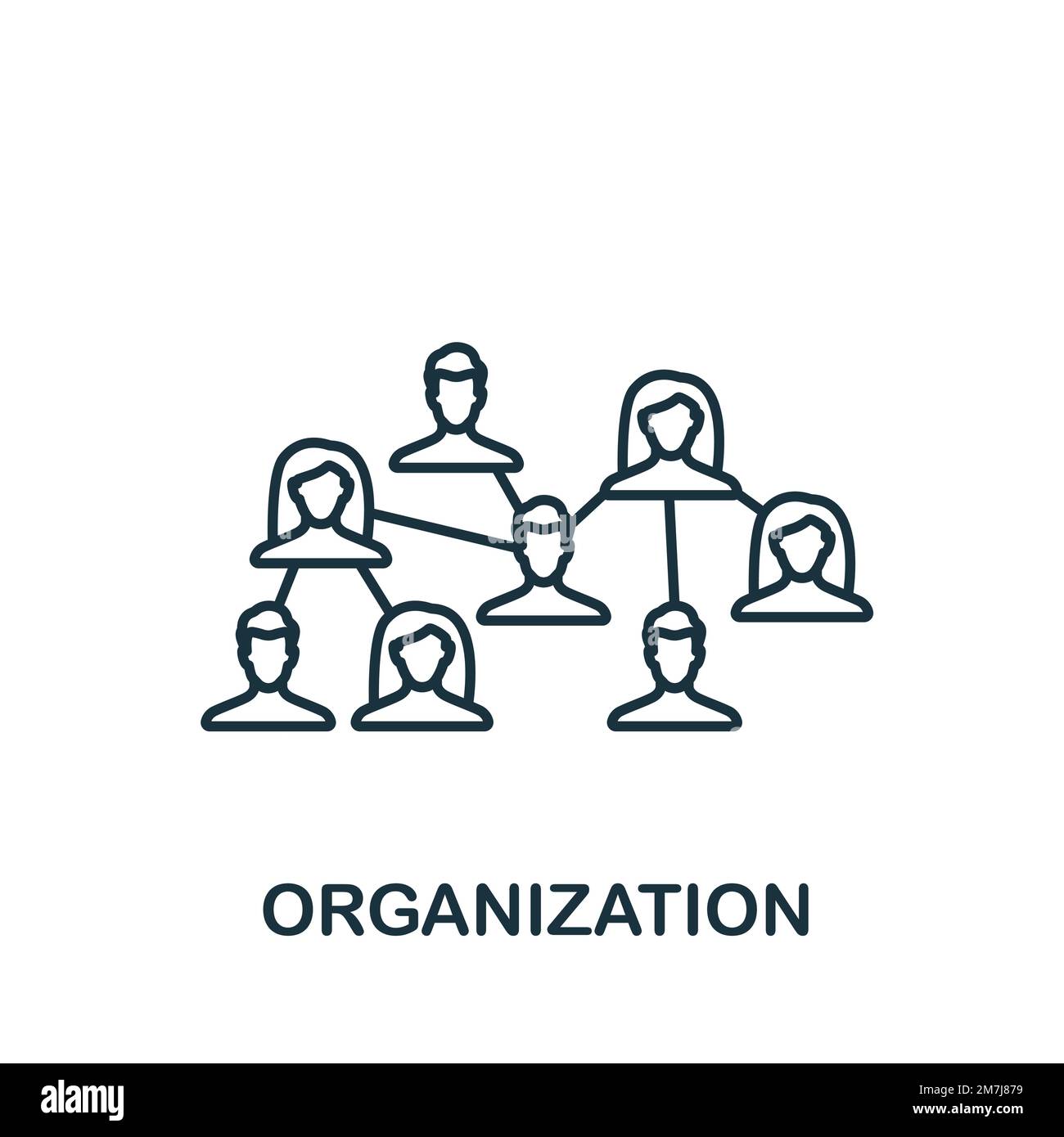 Organization Icon Monochrome Simple Project Management Icon For Templates Web Design And