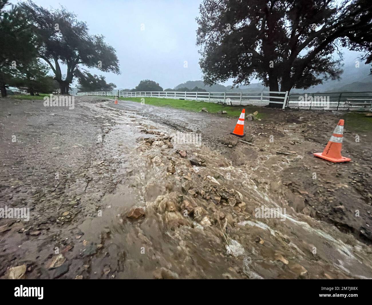 Santa Barbara California U S A 9th Jan 2023 Flash Flooding In santa-barbara-california-u-s-a-9th-jan-2023-flash-flooding-in