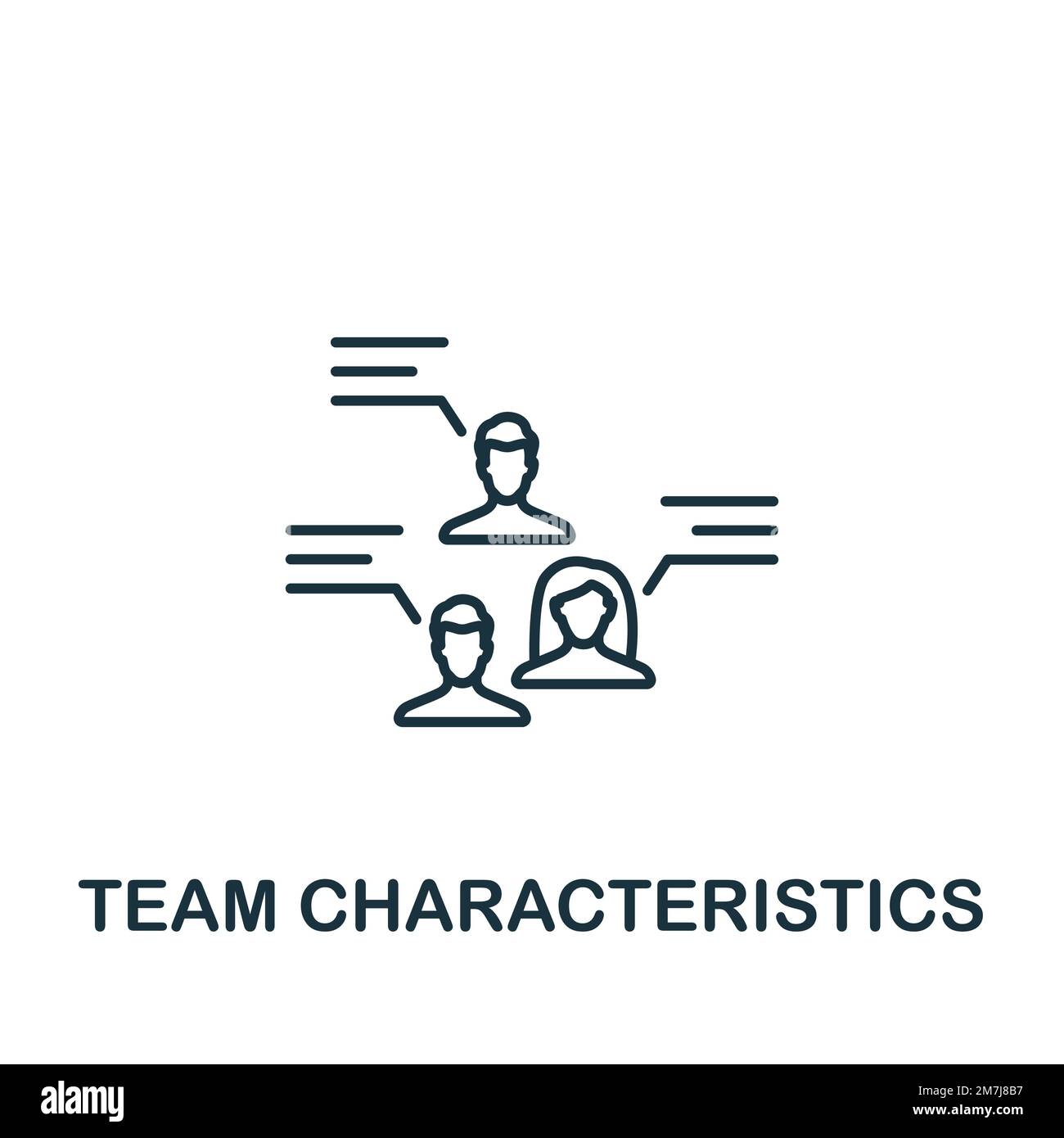 Team Characteristics icon. Monochrome simple Project Management icon ...